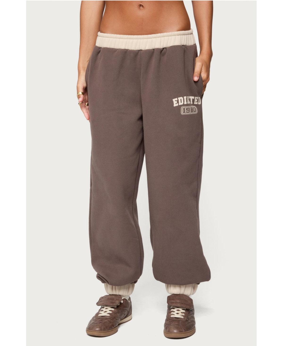 Click here for Edikted Womens 1980 Sweatpants - Brown prices