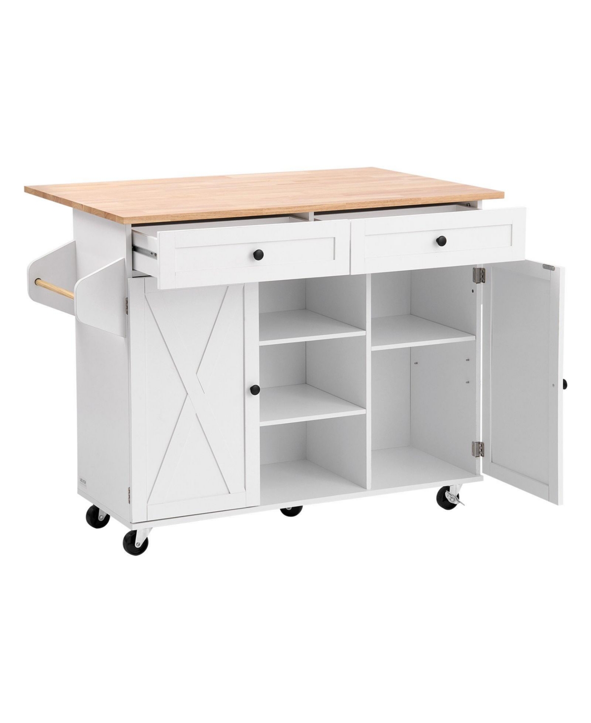 Click here for Slickblue Rolling Kitchen Island Cart with Storage... prices
