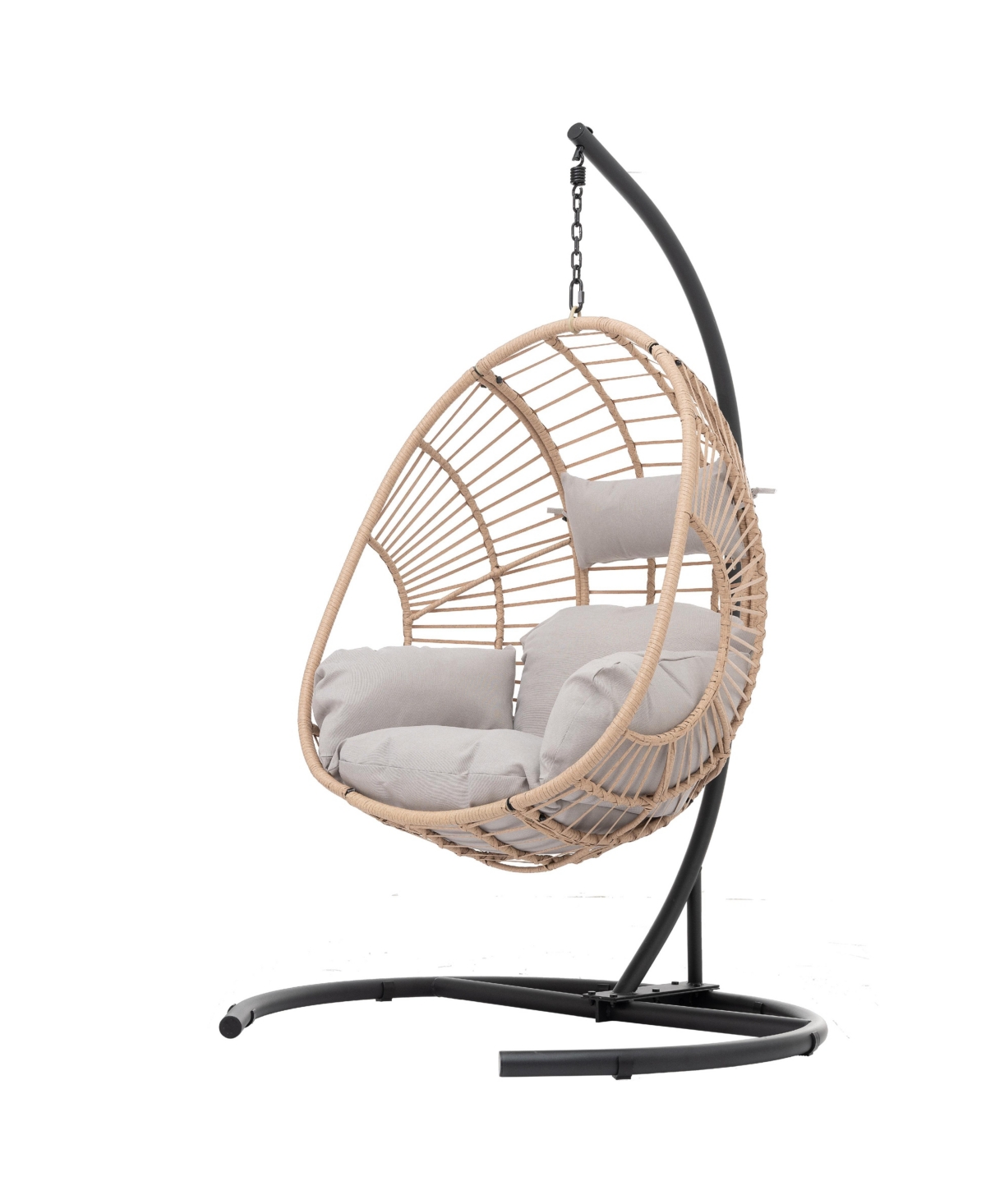Click here for Natural Wicker Egg Swing Chair with Beige Cushion... prices