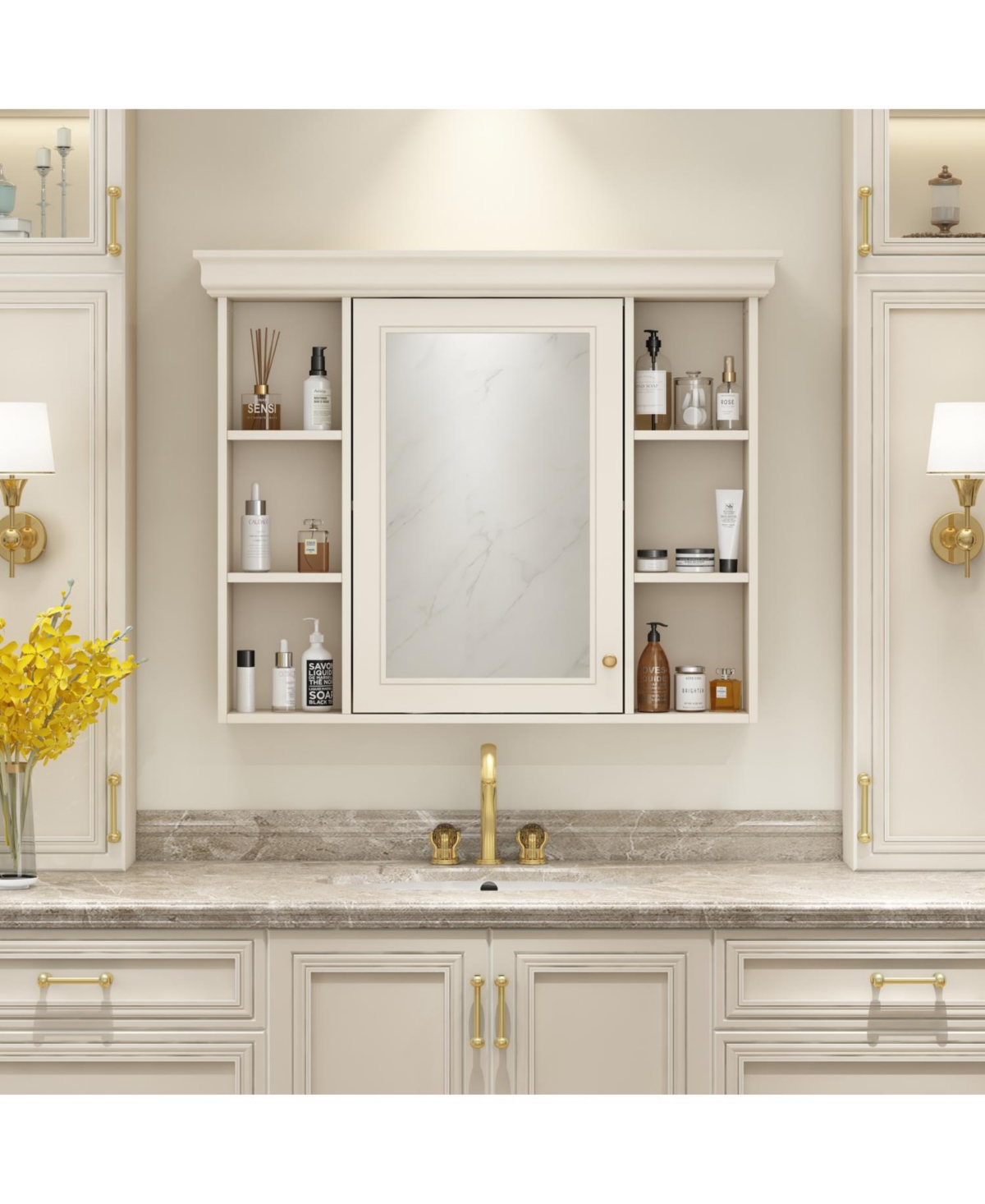 Click here for Streamdale 35" Blue Wall-Mounted Bathroom Cab... prices