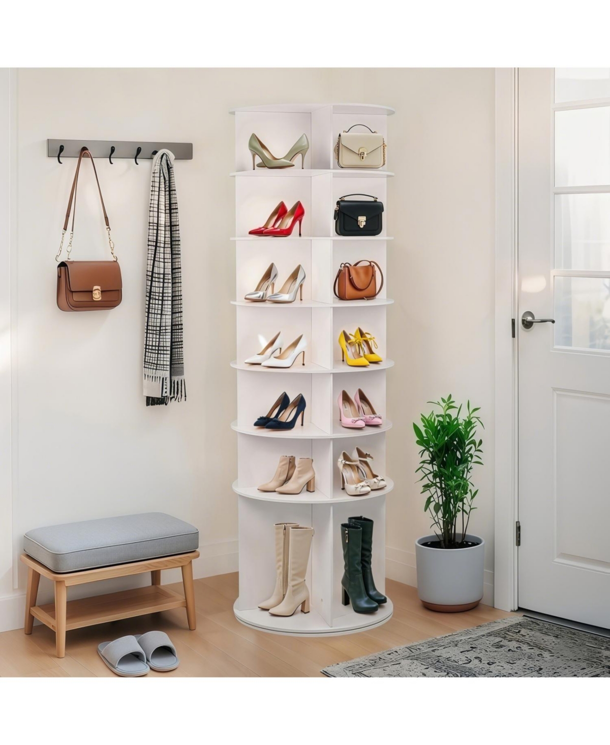Click here for Streamdale Furniture 7-Tier Rotating Shoe Rack Tow... prices