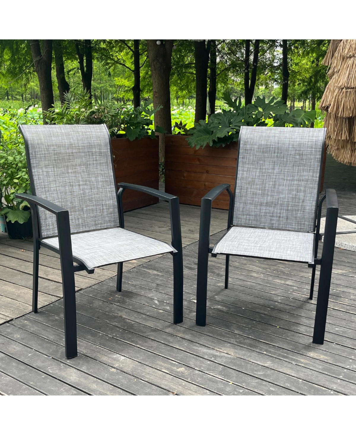 Click here for Streamdale Metal Outdoor Dining Chairs - Set of 2... prices