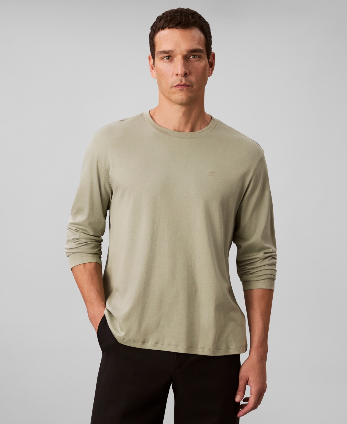 Click here for Calvin Klein Mens Crewneck Long Sleeve T-Shirt - S... prices