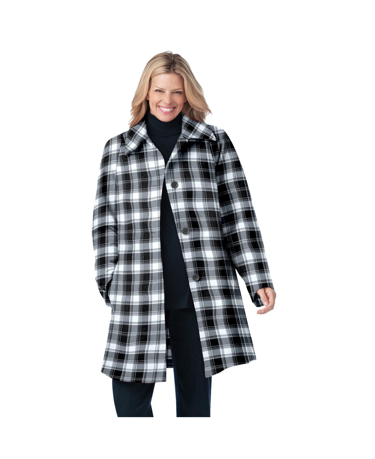 Click here for Woman Within Womens Within Wool-Blend Classic A-Li... prices