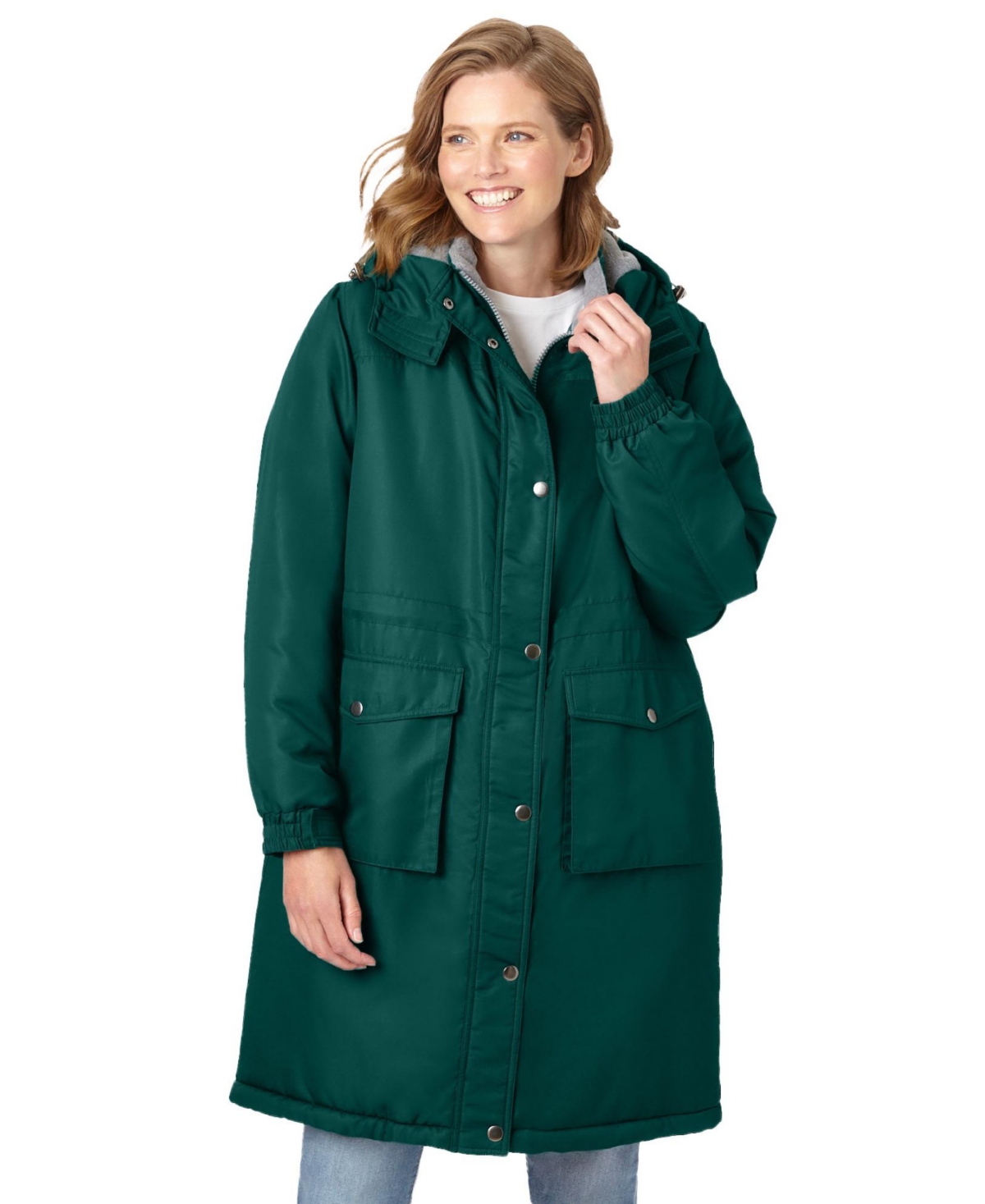 Click here for Woman Within Womens Within Mid-Length Microfiber P... prices