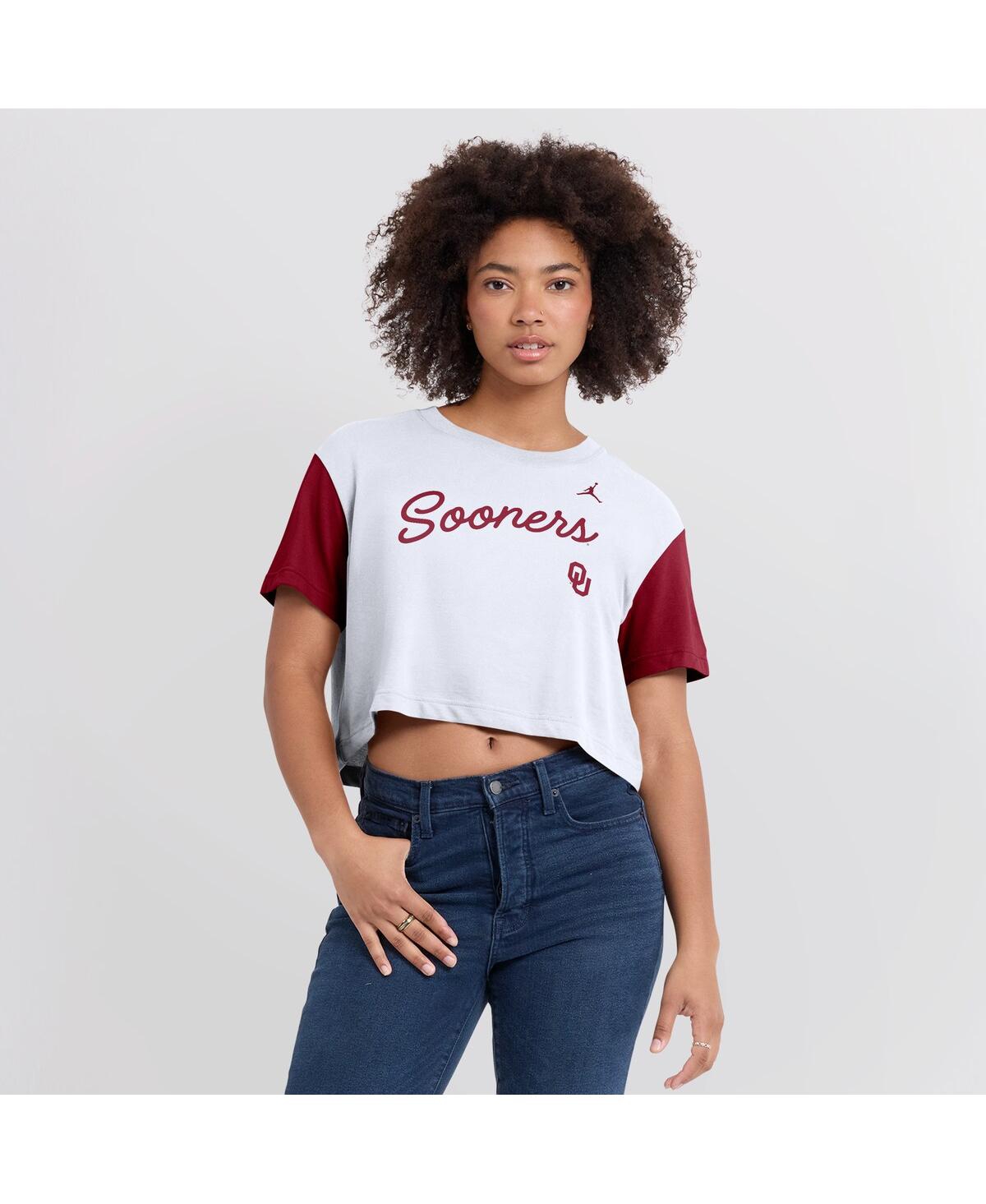Click here for Jordan Womens White/Crimson Oklahoma Sooners Color... prices