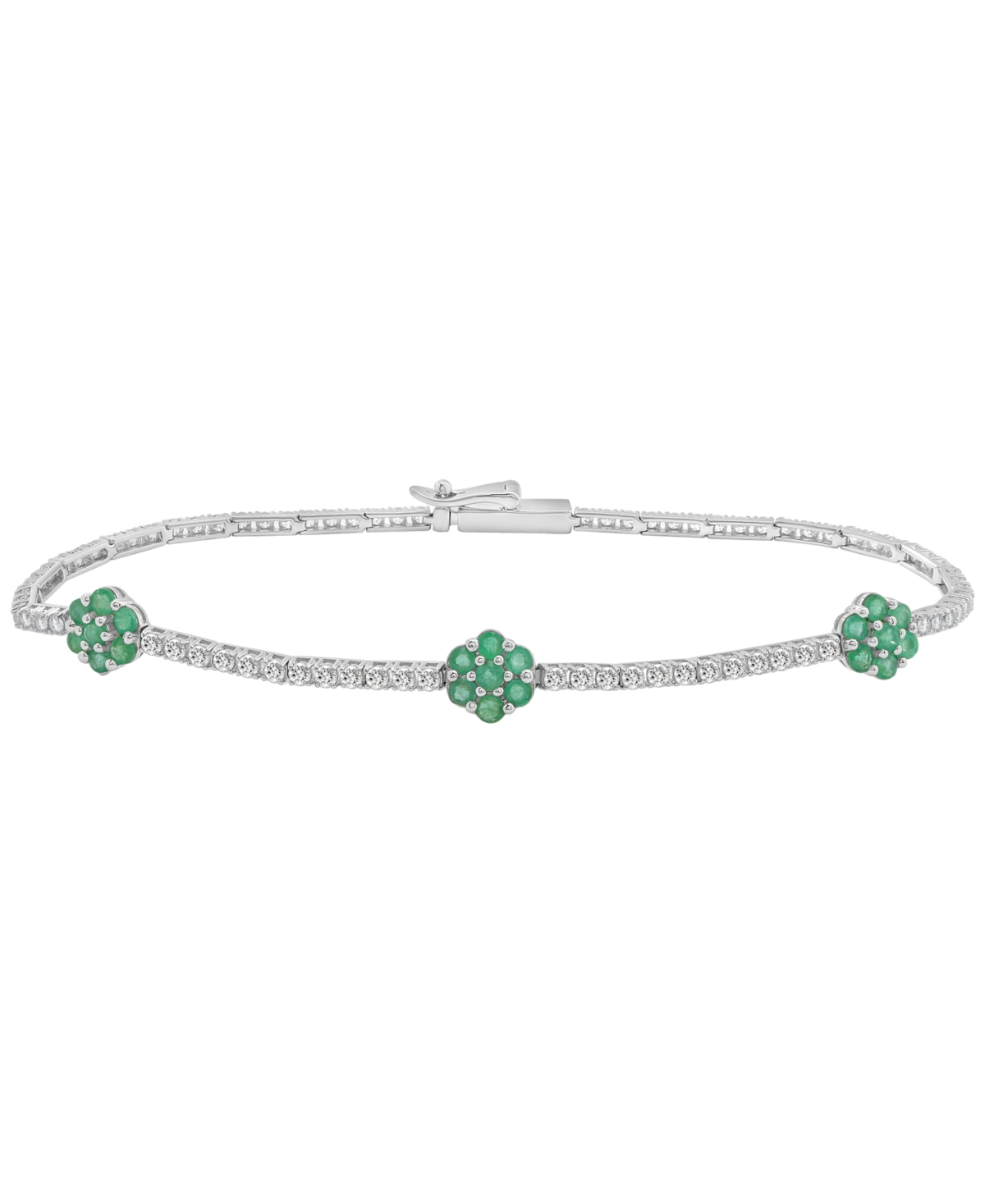 Click here for Macys Lab Grown Emerald (5/8 ct. t.w.) and White S... prices