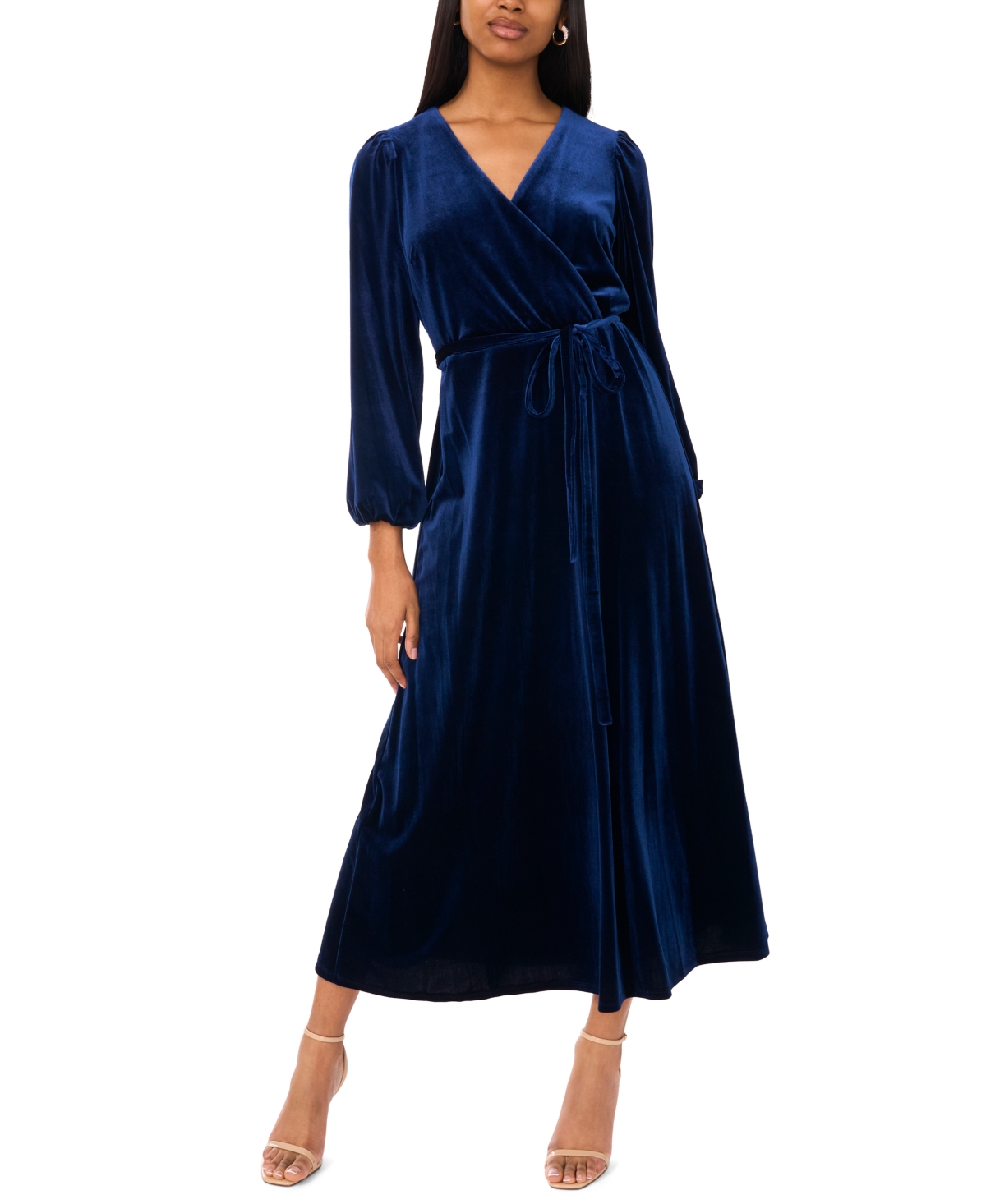 Click here for Msk Petite Velvet Dress - Classic Navy prices