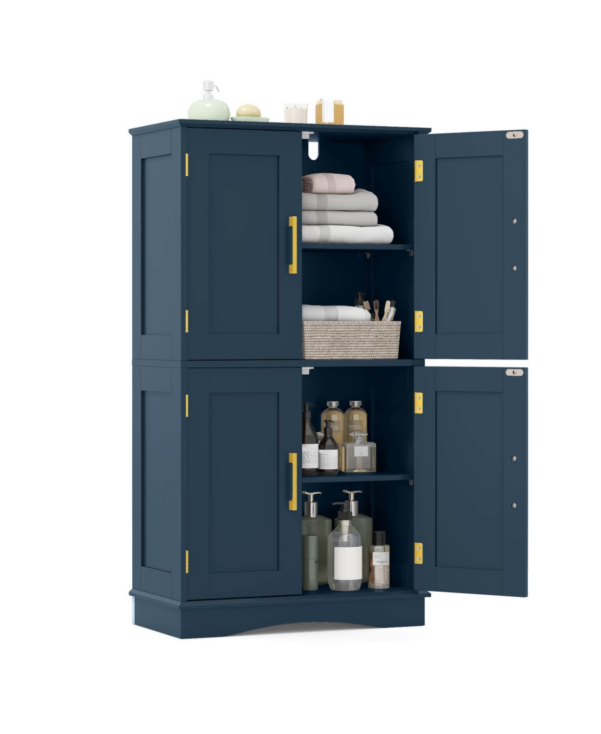 Click here for Costway Bathroom Floor Storage Cabinet 43.5"... prices