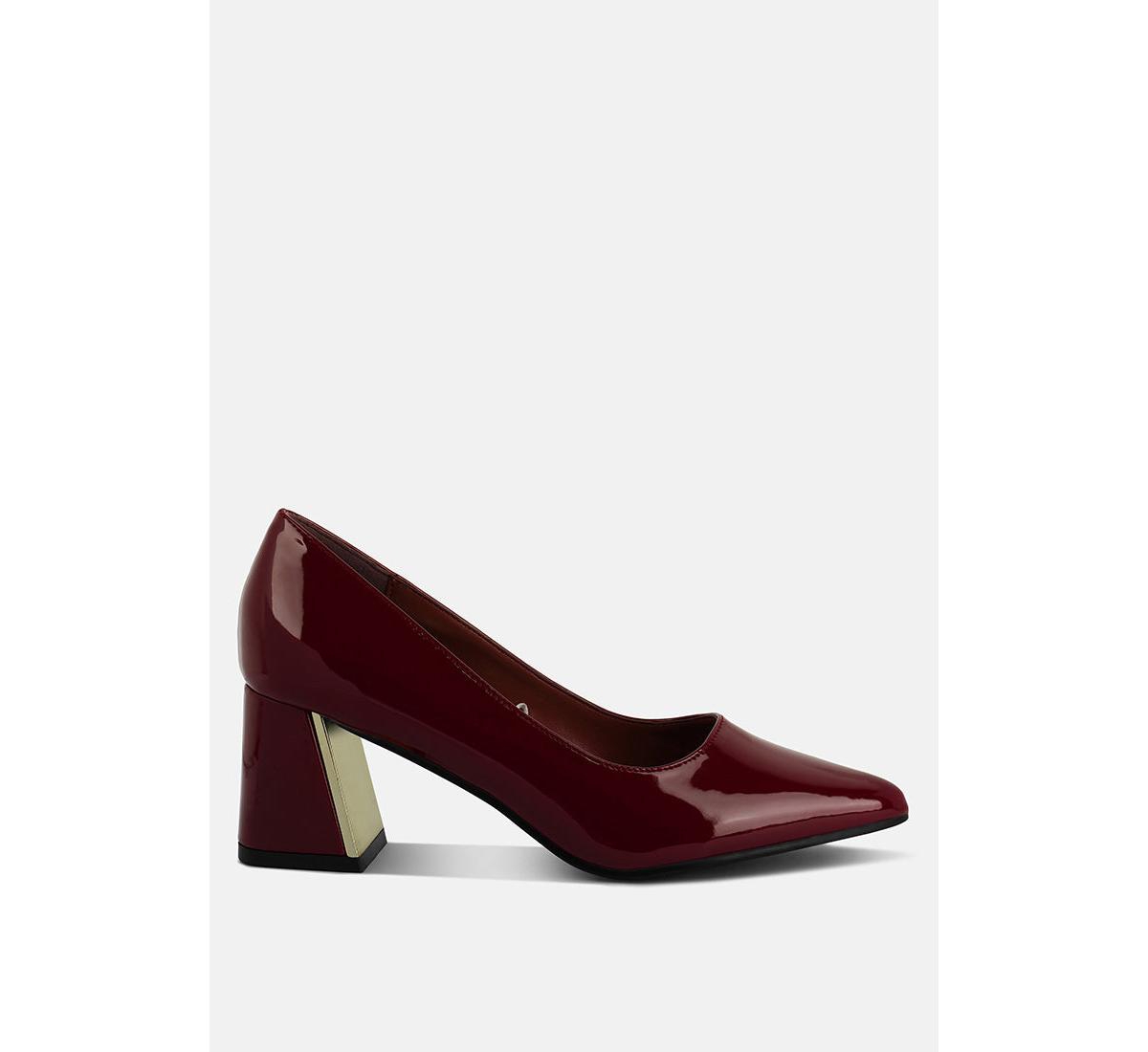 Click here for Zaila Metallic Accent Block Heel Pumps Women - Med... prices