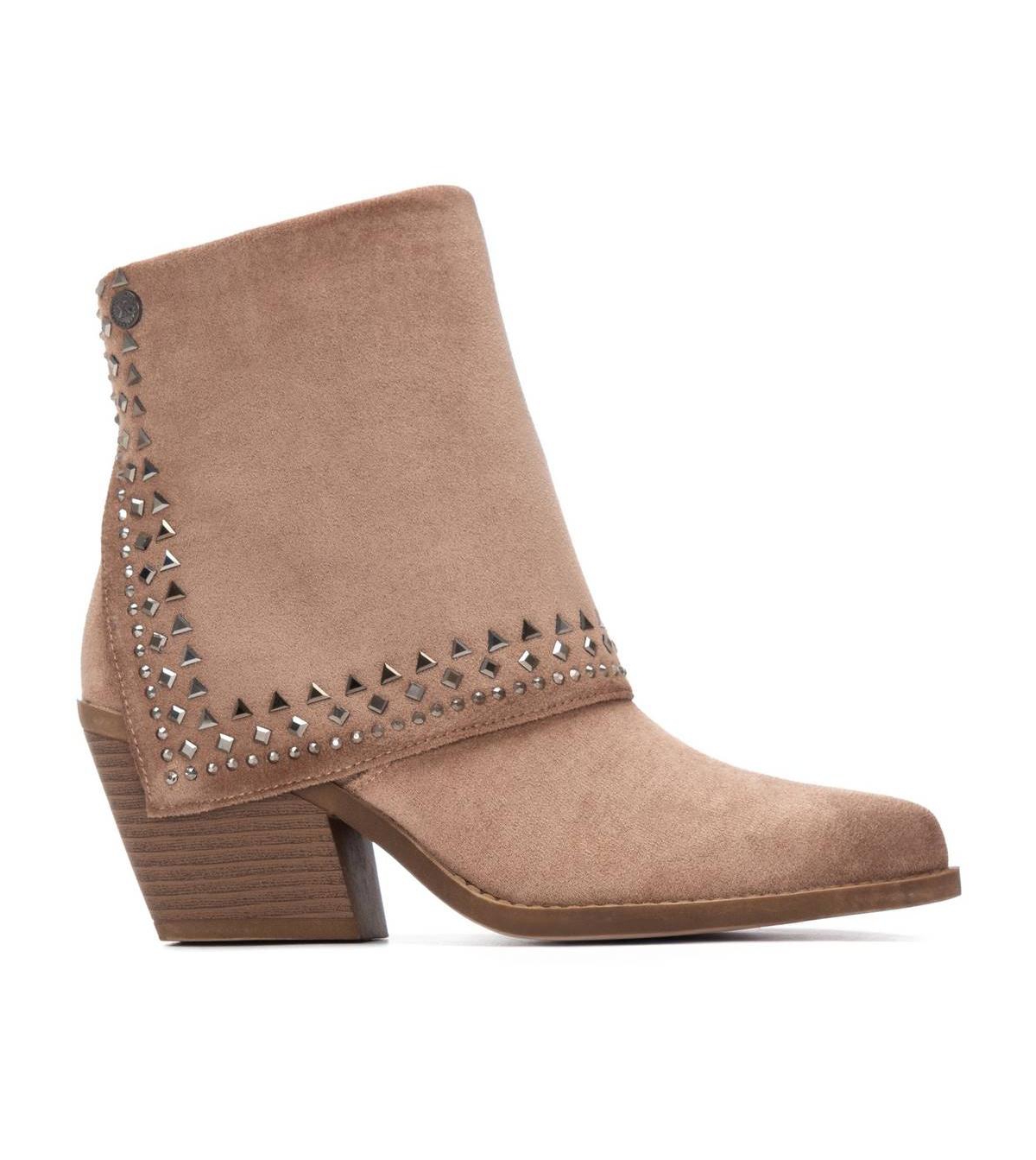 Click here for Xti Womens Suede Foldover Booties - Beige prices