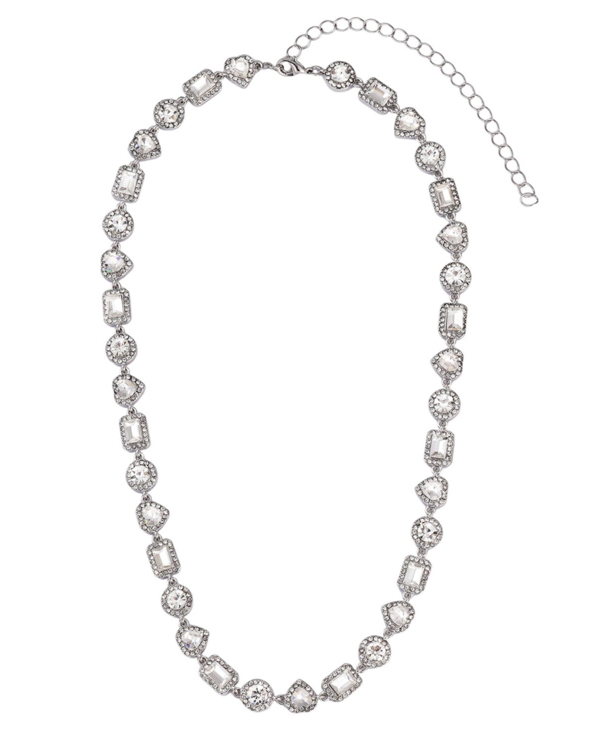 Click here for Adornia Silver Crystal Halo Heart Chain Necklace -... prices