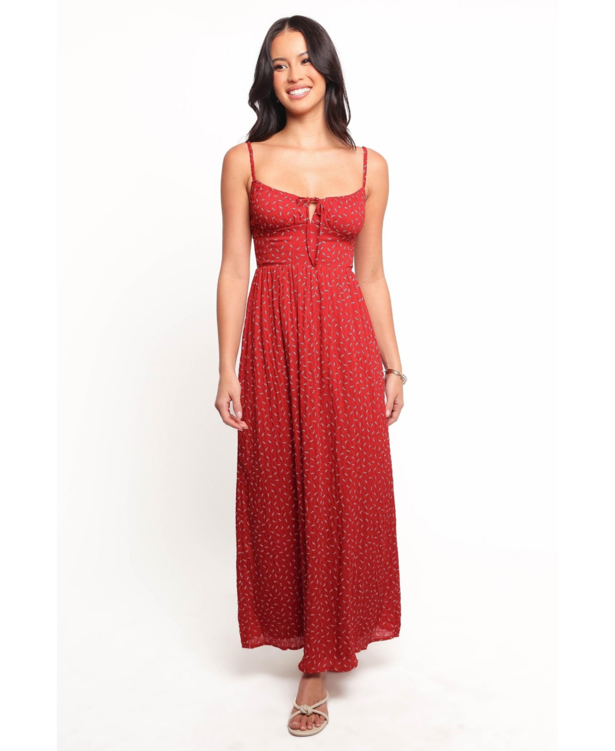 Click here for Petal and Pup Womens Ariadne Midi Dress - Red prices