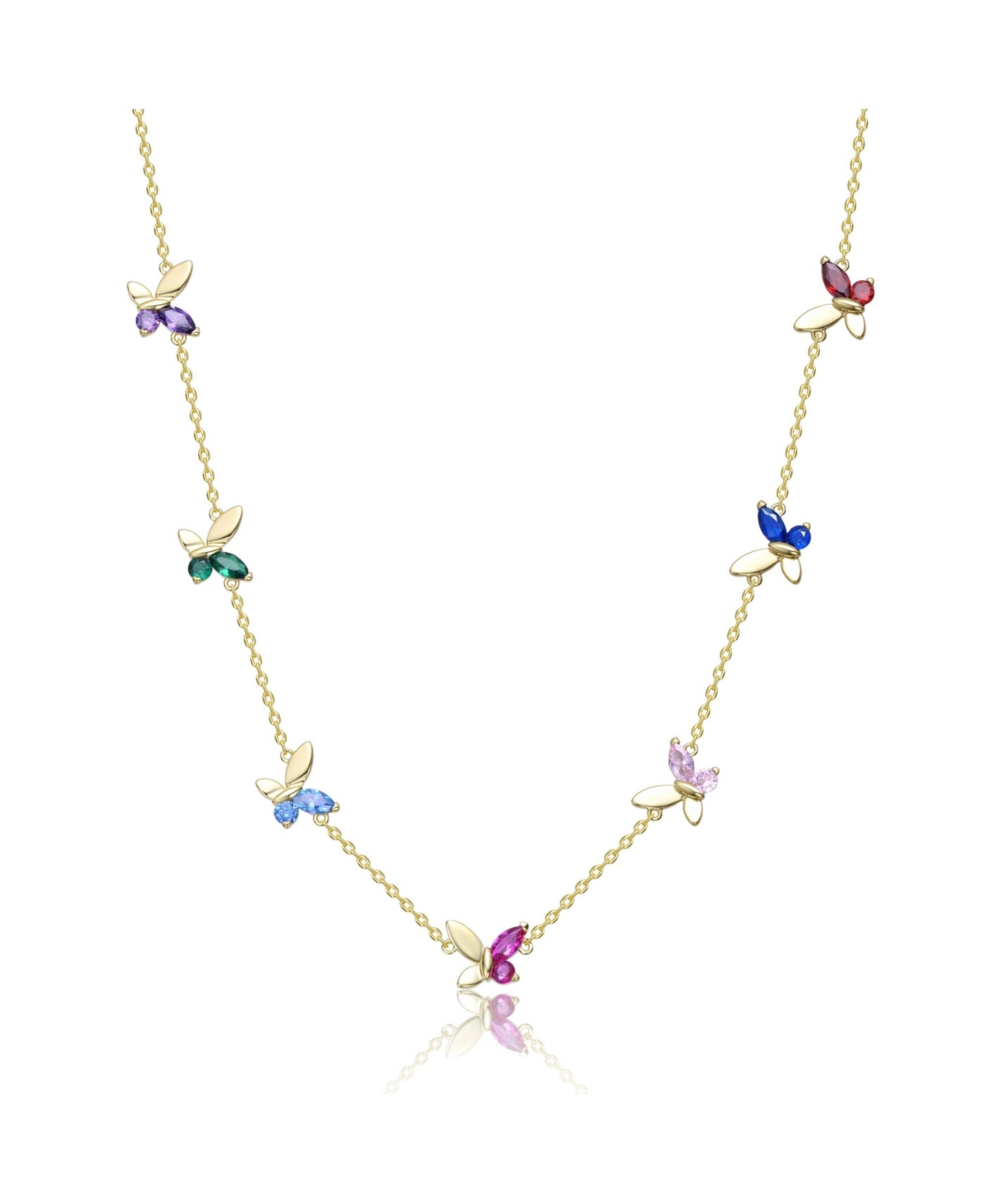 Click here for GiGiGirl 14K Gold Plated with Multi Colored Cubic... prices