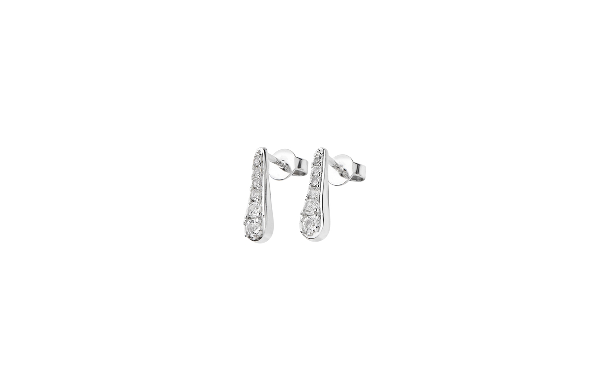 Click here for Lucy Quartermaine Skinny Drip Studs with white top... prices