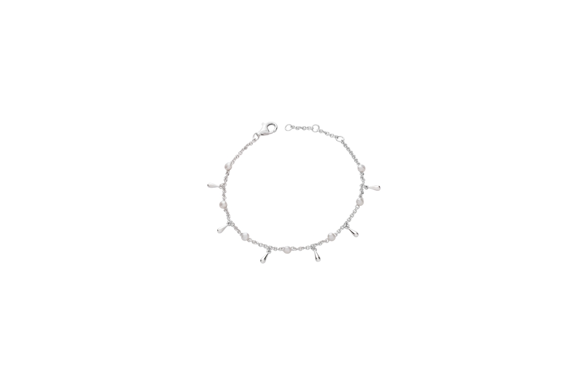 Click here for Royal Pearl Drop Anklet - Sterling silver prices