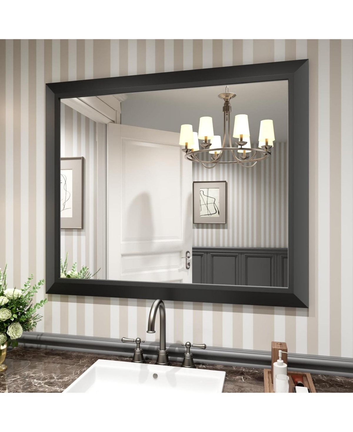 Click here for Amorho Bathroom Mirror  40 x 36 Inch Thick Metal F... prices