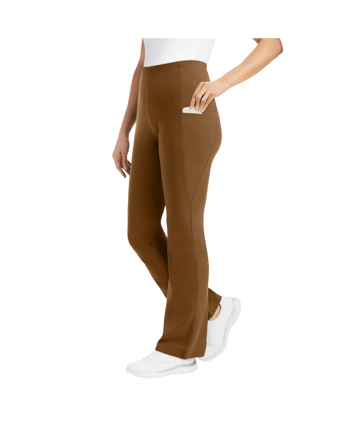 Click here for Woman Within Womens Within Tall Stretch-Cotton Kni... prices