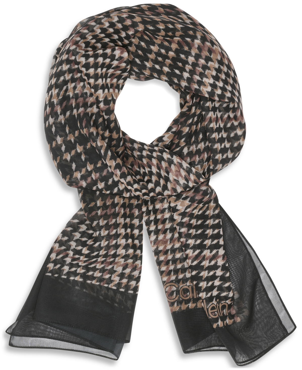 Click here for Calvin Klein Womens Houndstooth Print Wrap - Lugga... prices