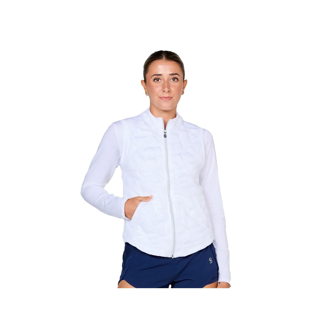 Click here for Sofibella Uv Staples Quilt Womens Golf Vest - Whit... prices