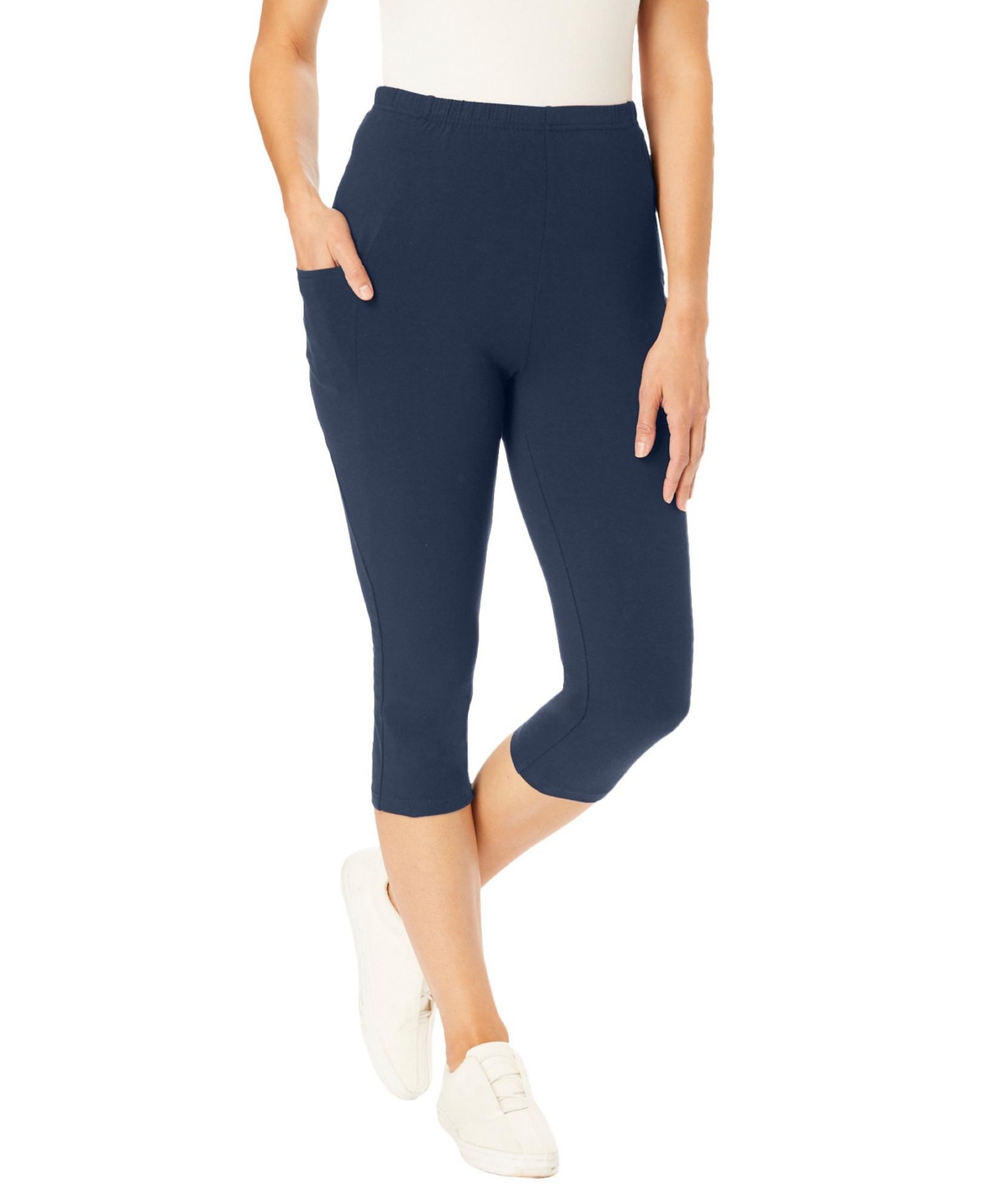 Click here for Woman Within Plus Size Within Stretch Cotton Pocke... prices