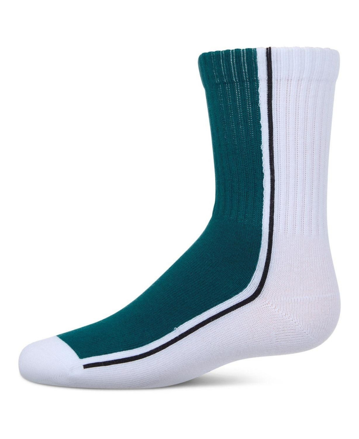 Click here for Memoi Girls Color Block Stripe Crew Socks - Blue prices