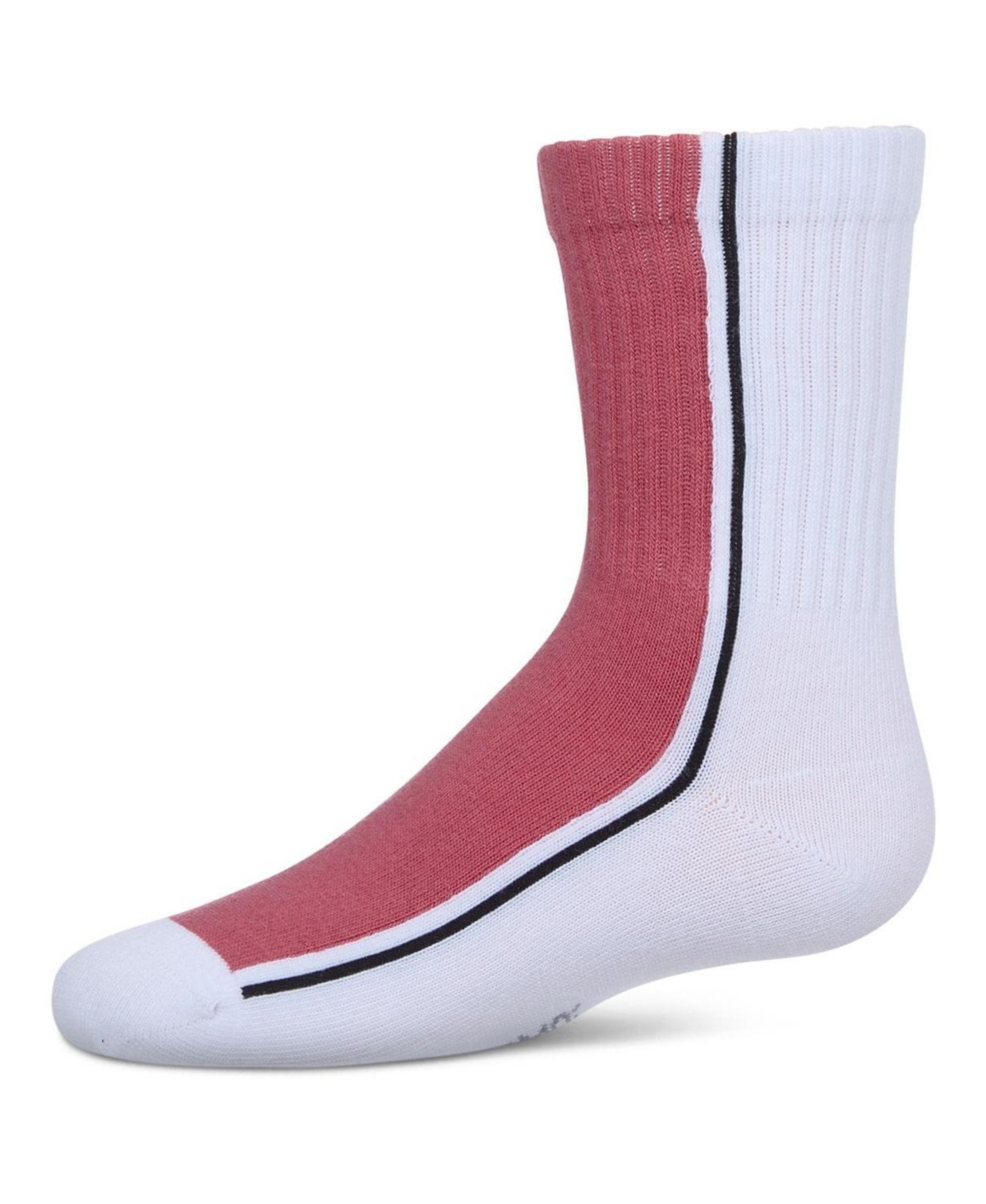 Click here for Memoi Girls Color Block Stripe Crew Socks - Pink prices