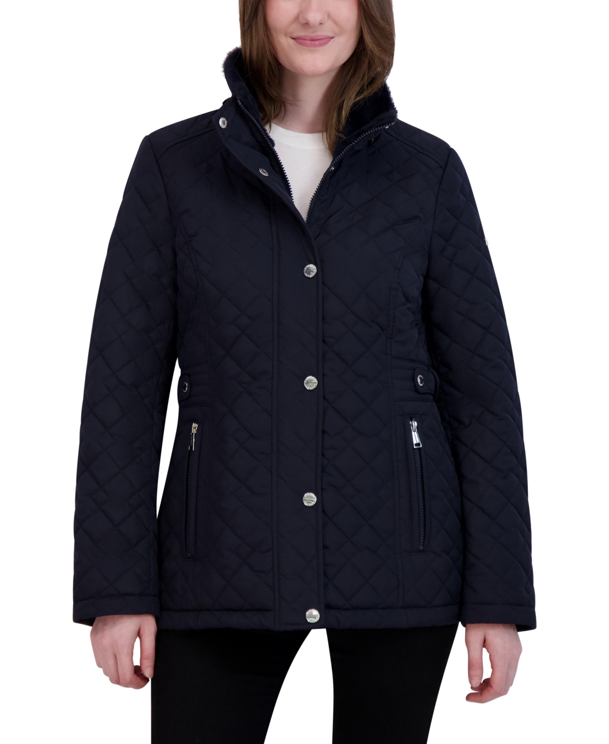Click here for Laundry By Shelli Segal Womens Quilted Hooded Coat... prices