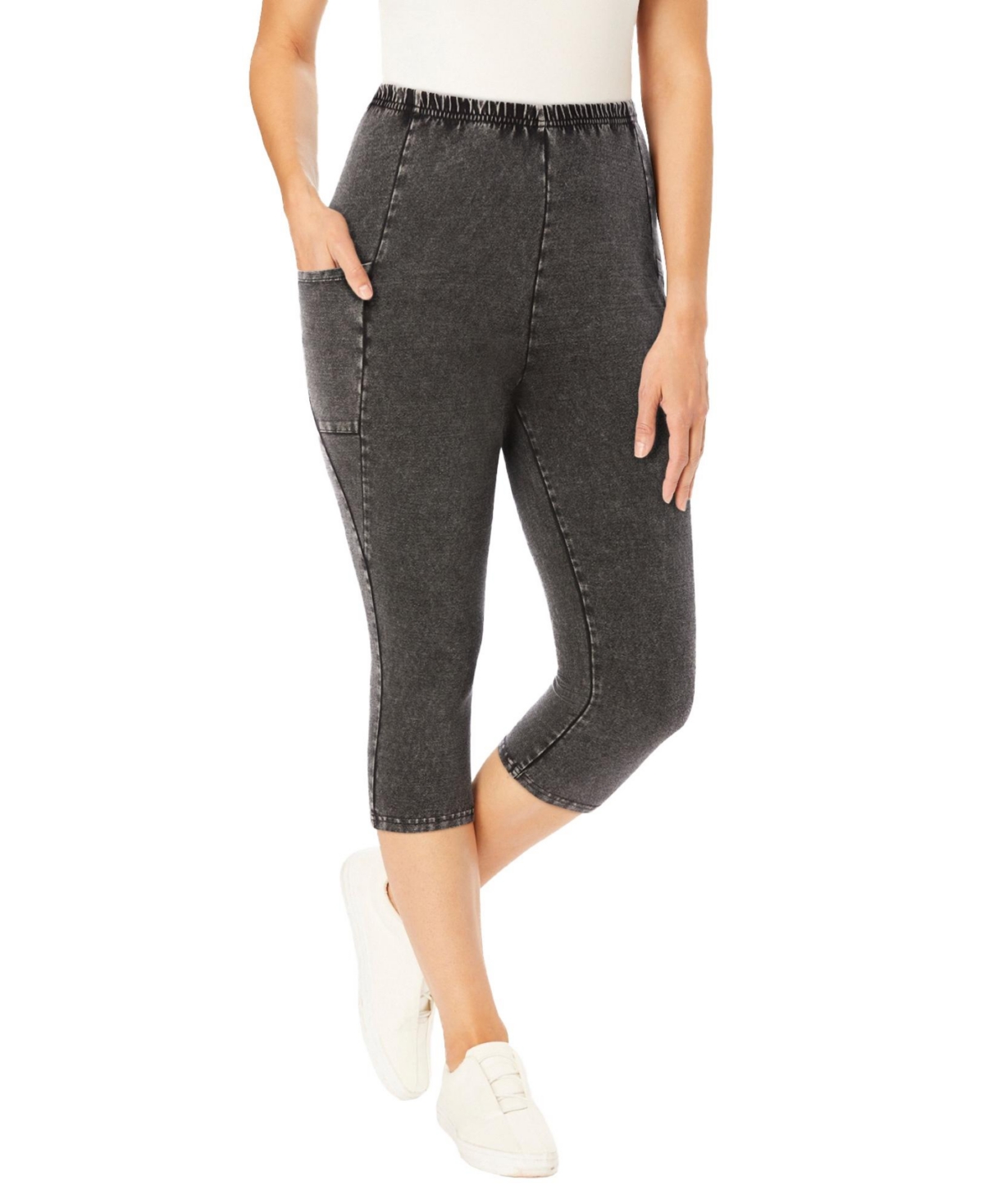 Click here for Woman Within Plus Size Within Stretch-Cotton Knit... prices