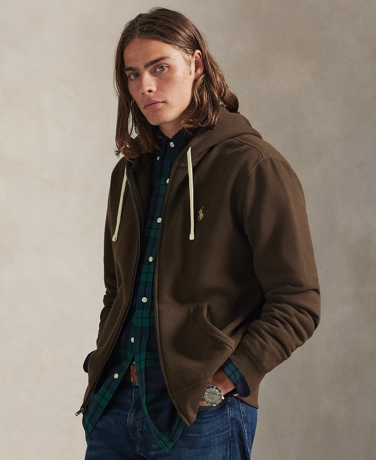 Click here for Polo Ralph Lauren Mens The Rl Fleece Hoodie - Nutm... prices