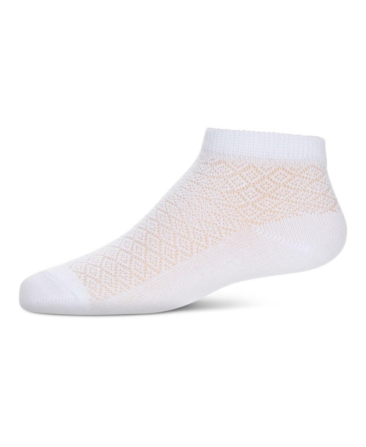 Click here for Memoi Big Girls Diamond Sheer Anklet Socks - White prices