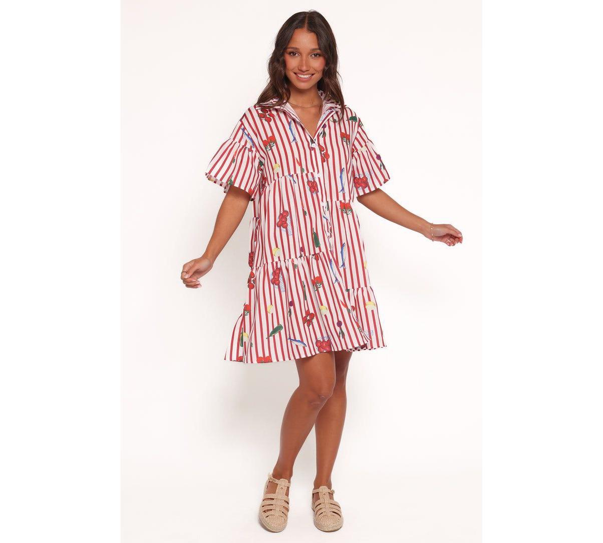 Click here for Petal and Pup Womens Peachy Mini Dress - Red Picni... prices