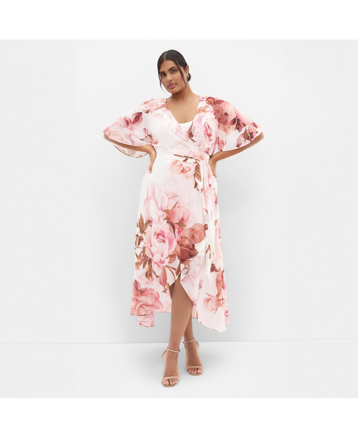Click here for City Chic Womens Plus Size Lovers Lane Print Dress... prices