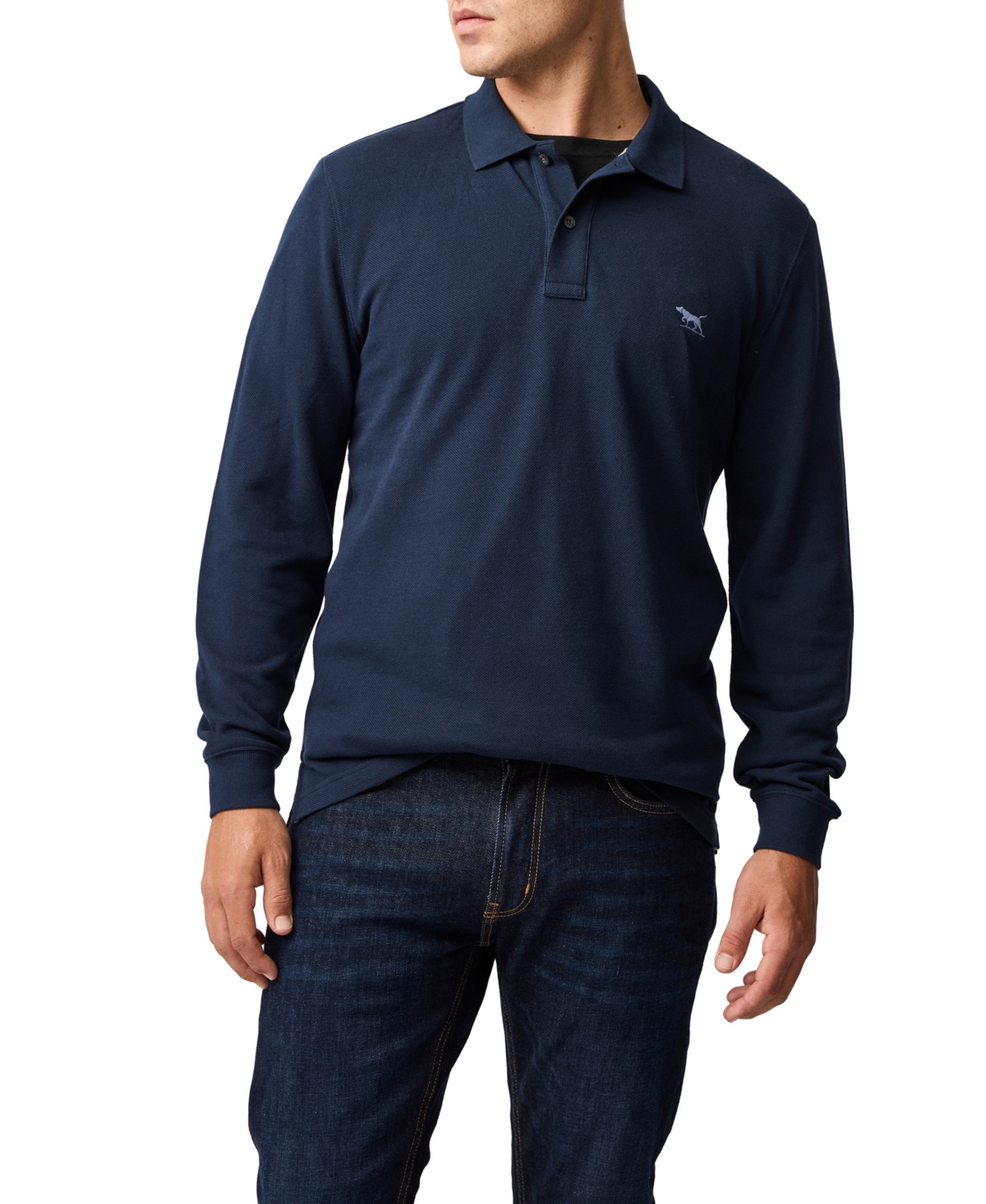Click here for Rodd & Gunn Mens The Gunn Long Sleeve Slim Fit Pol... prices