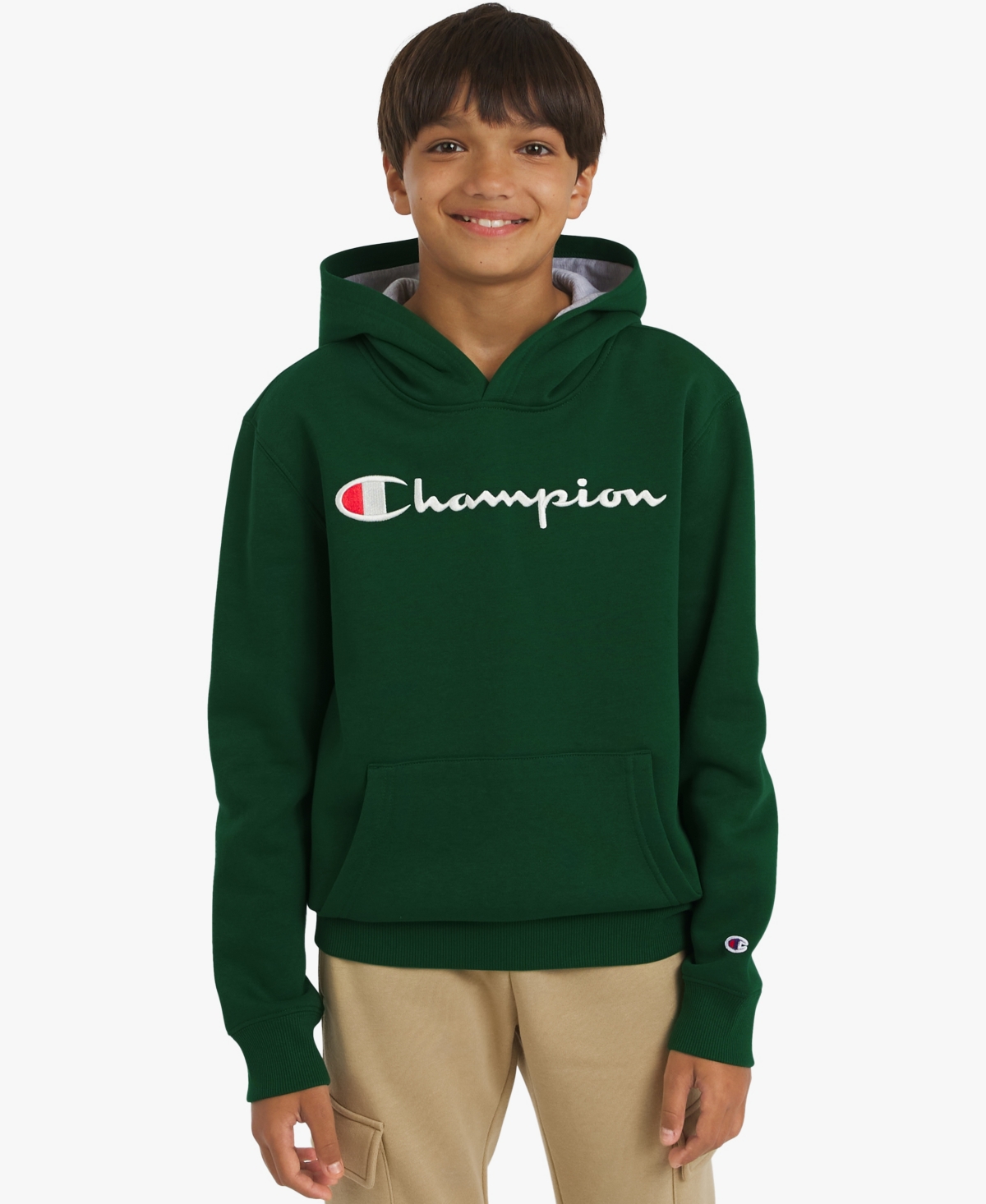 Click here for Champion Big Boys Signature Pullover Hoodie - Pine... prices