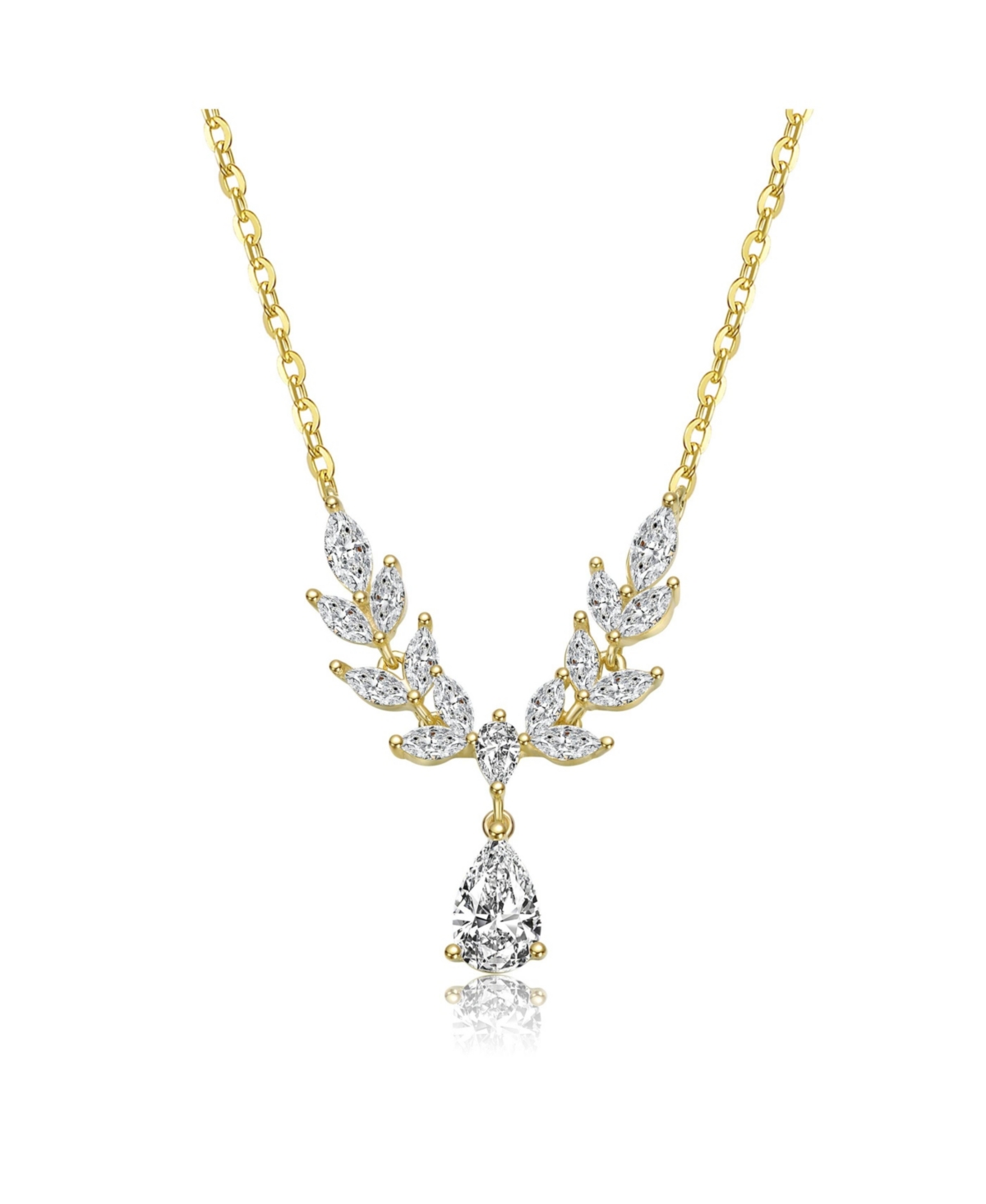 Click here for Genevive Sterling Silver 14K Gold Plated with Clea... prices