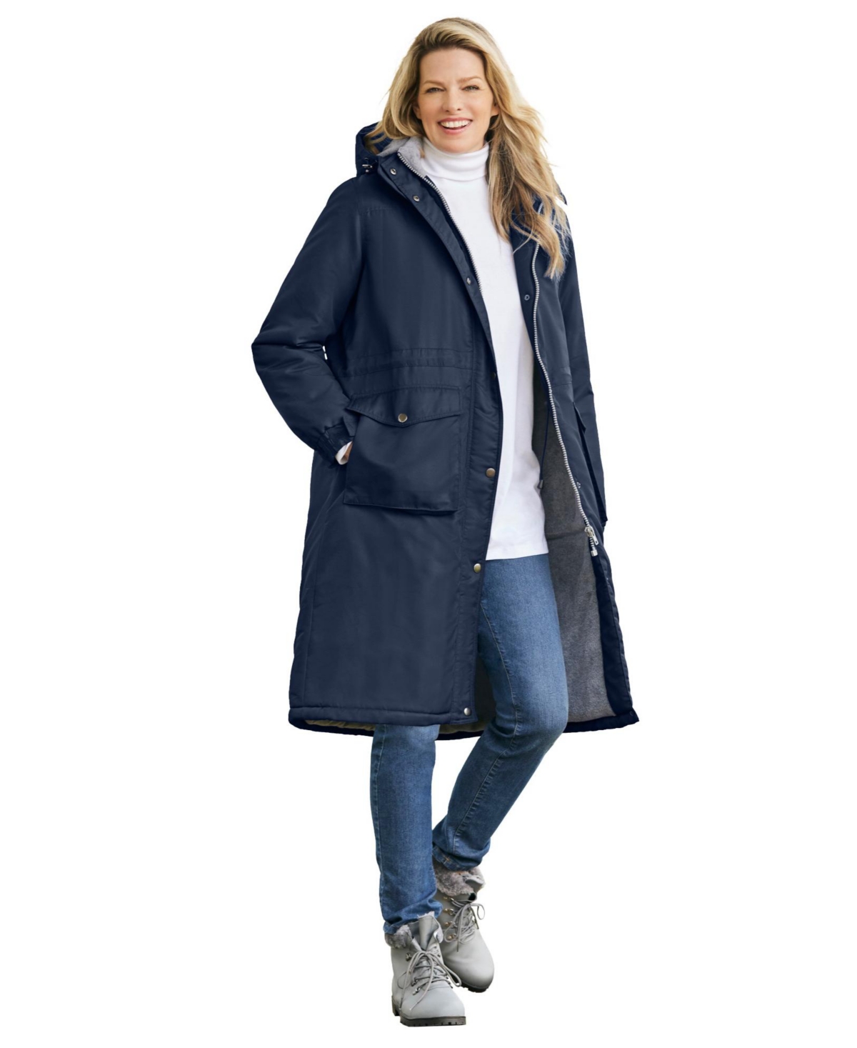 Click here for Woman Within Womens Within Mid-Length Microfiber P... prices