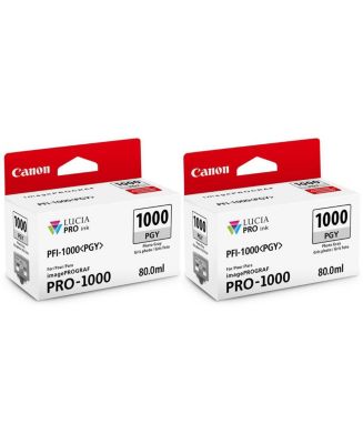Canon 2 Pack PFI-1000PG Photo Gray LUCIA PRO ink for imagePROGRAF PRO ...