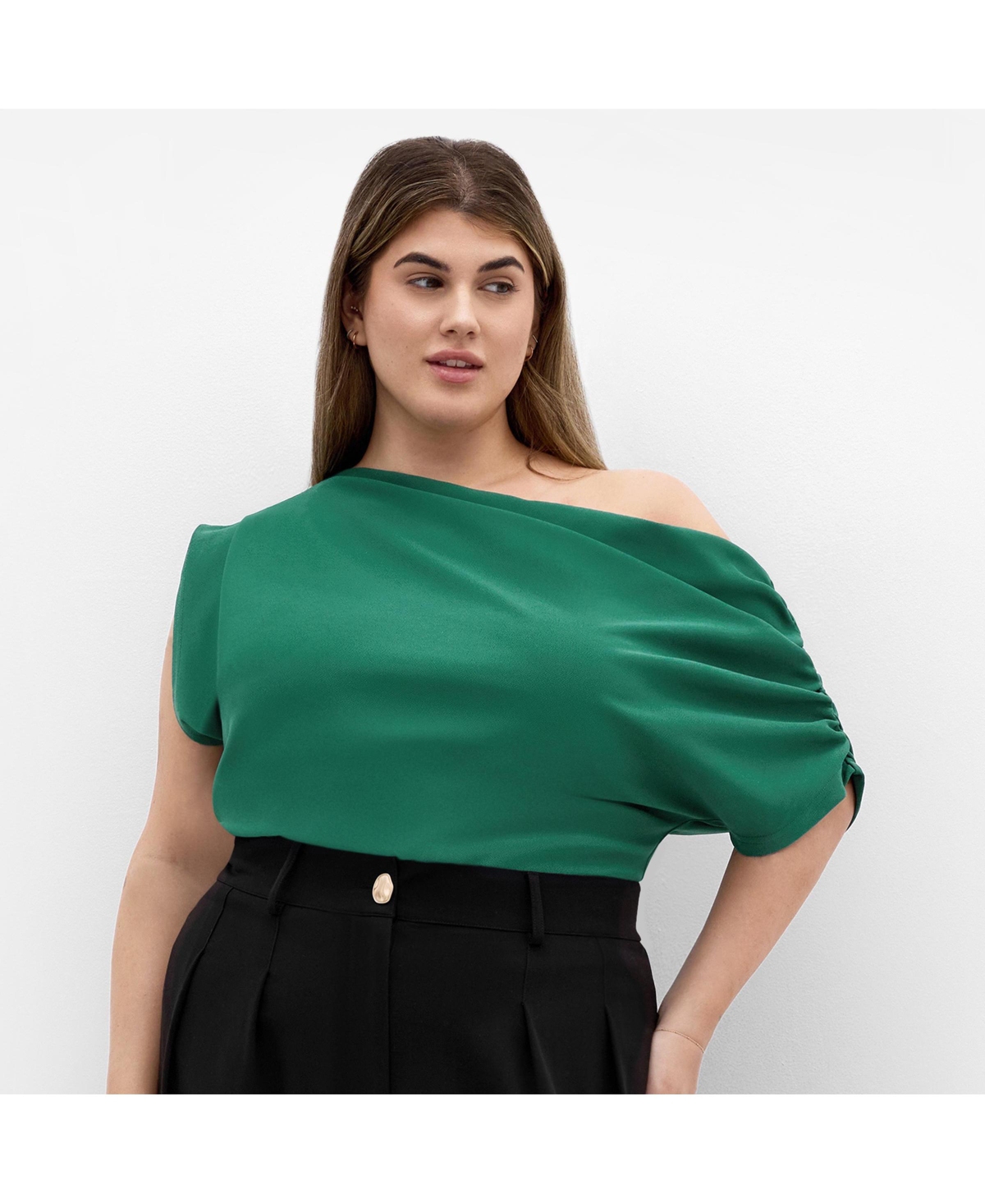 Click here for City Chic Womens Imani Off Shoulder Top - Jade prices