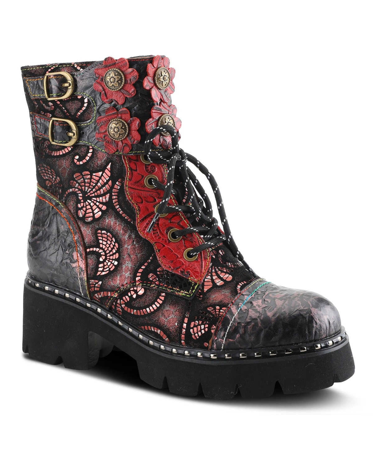 Click here for L Artiste Women s Limitless Leather Combat Boot wi... prices
