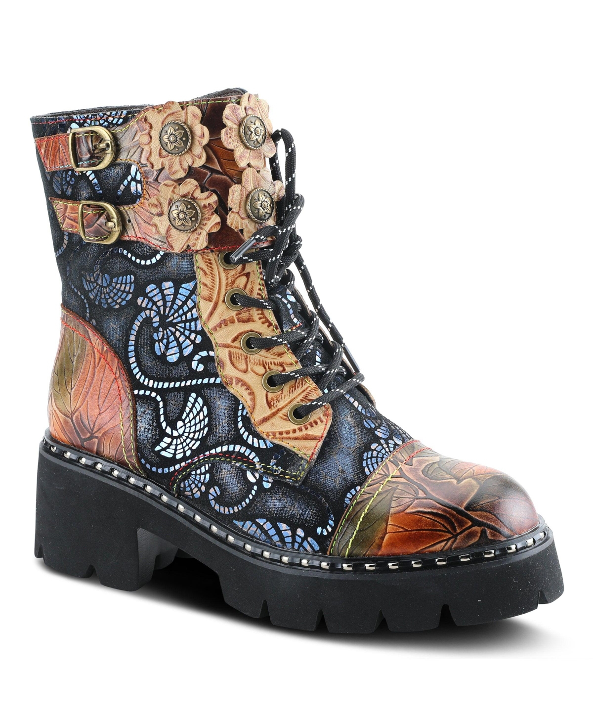 Click here for L Artiste Women s Limitless Leather Combat Boot wi... prices