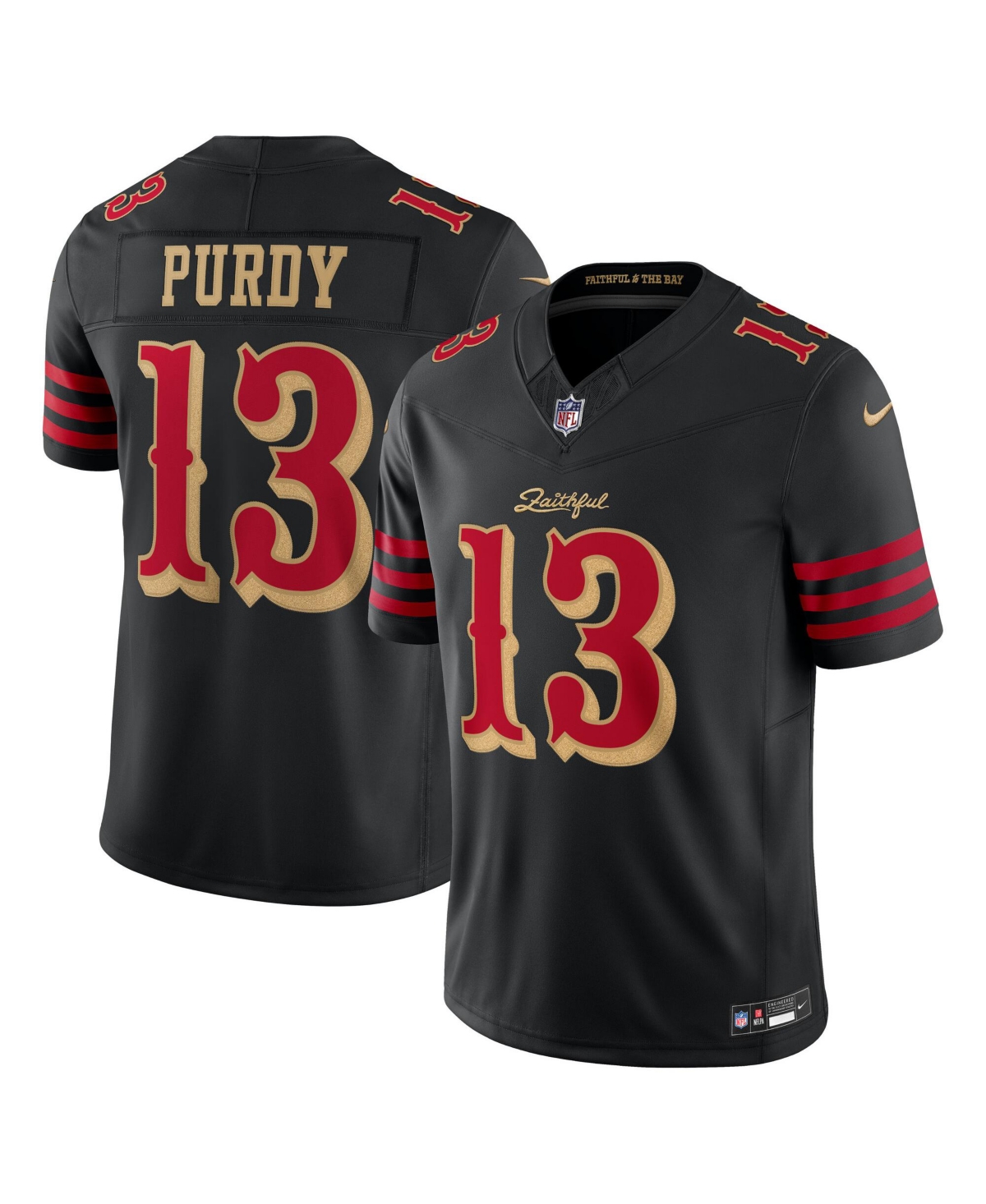 Click here for Nike Mens Brock Purdy Black San Francisco 49ers Nf... prices