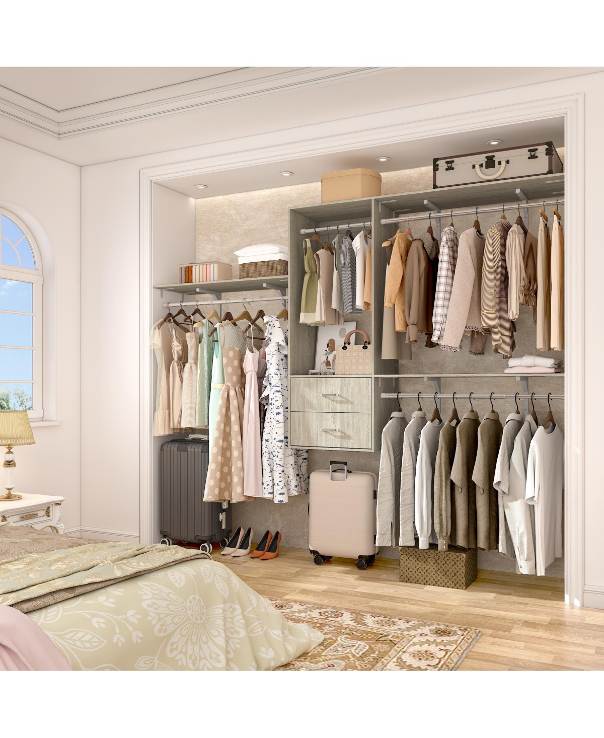 Click here for 96 Inch Wall Mounted Closet Organizer System with... prices