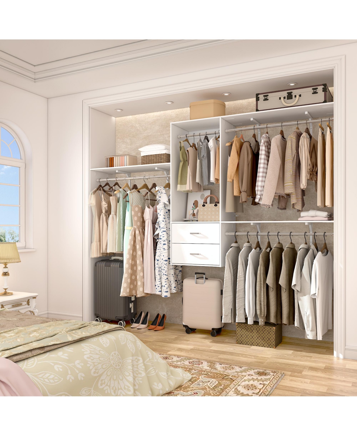 Click here for 96 Inch Wall Mounted Closet Organizer System with... prices