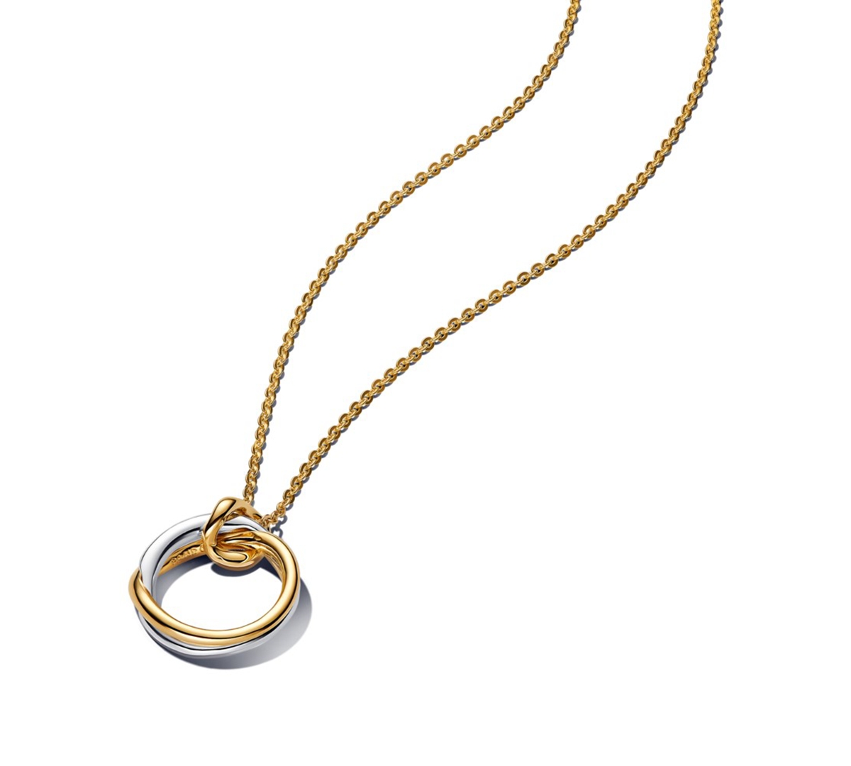 Click here for Pandora Organically Shaped Two-Tone Pendant Neckla... prices