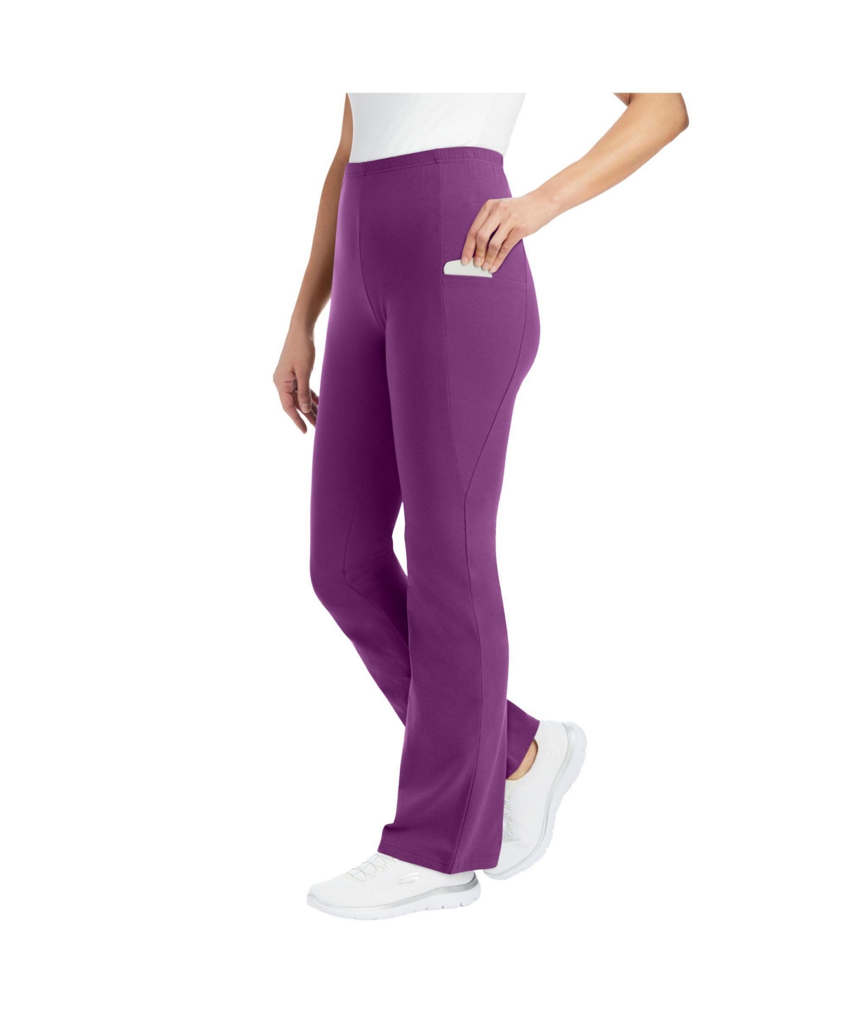 Click here for Woman Within Womens Within Tall Stretch-Cotton Kni... prices