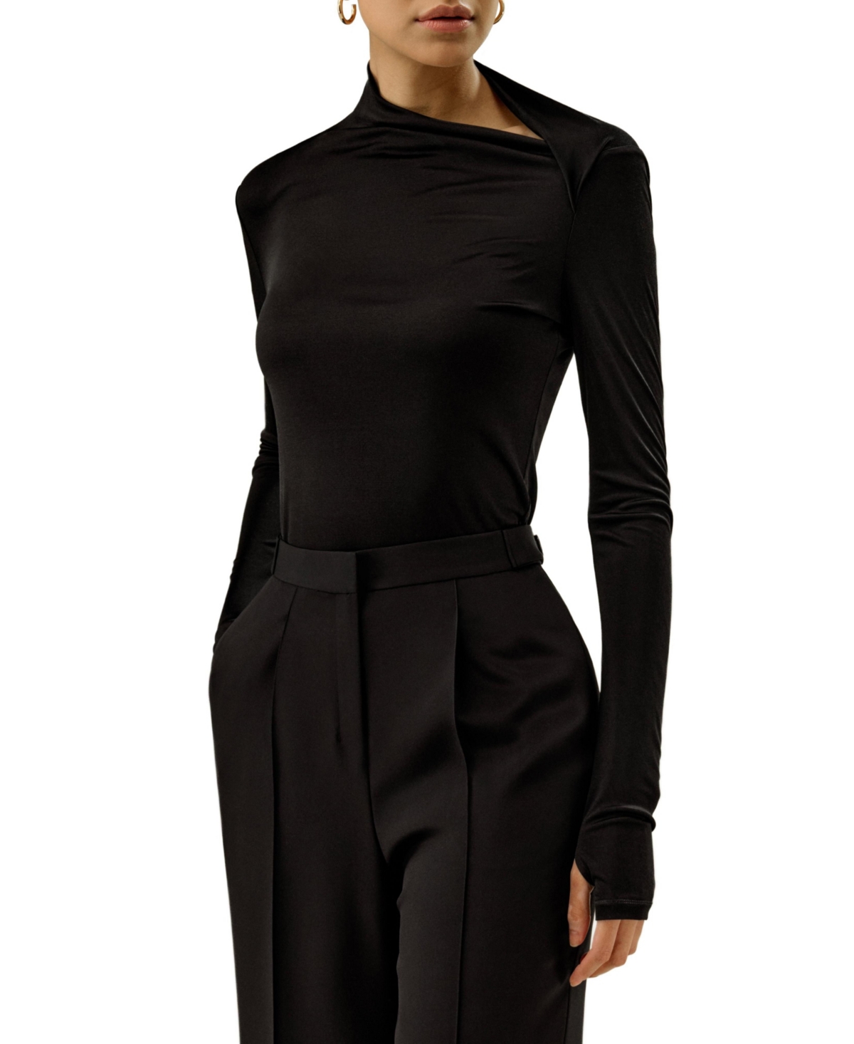 Click here for Lilysilk Womens Slim Fitted Silk Jersey Long Sleev... prices