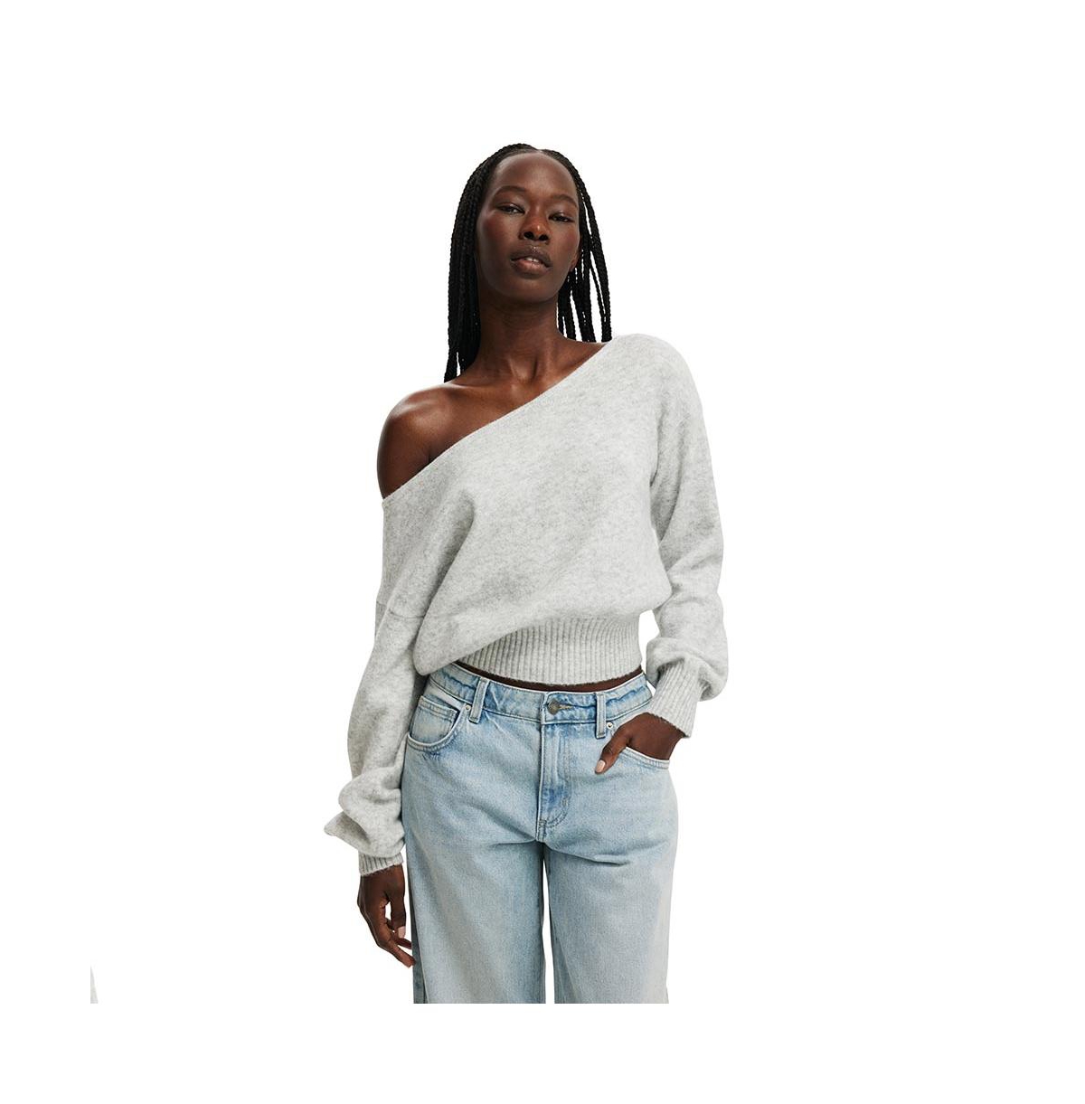 Click here for Cotton On Womens Luxe Slouchy Knit - Grey marle prices