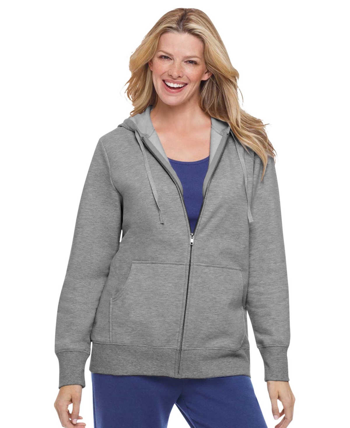 Click here for Woman Within Plus Size Better Fleece Zip-Front Hoo... prices