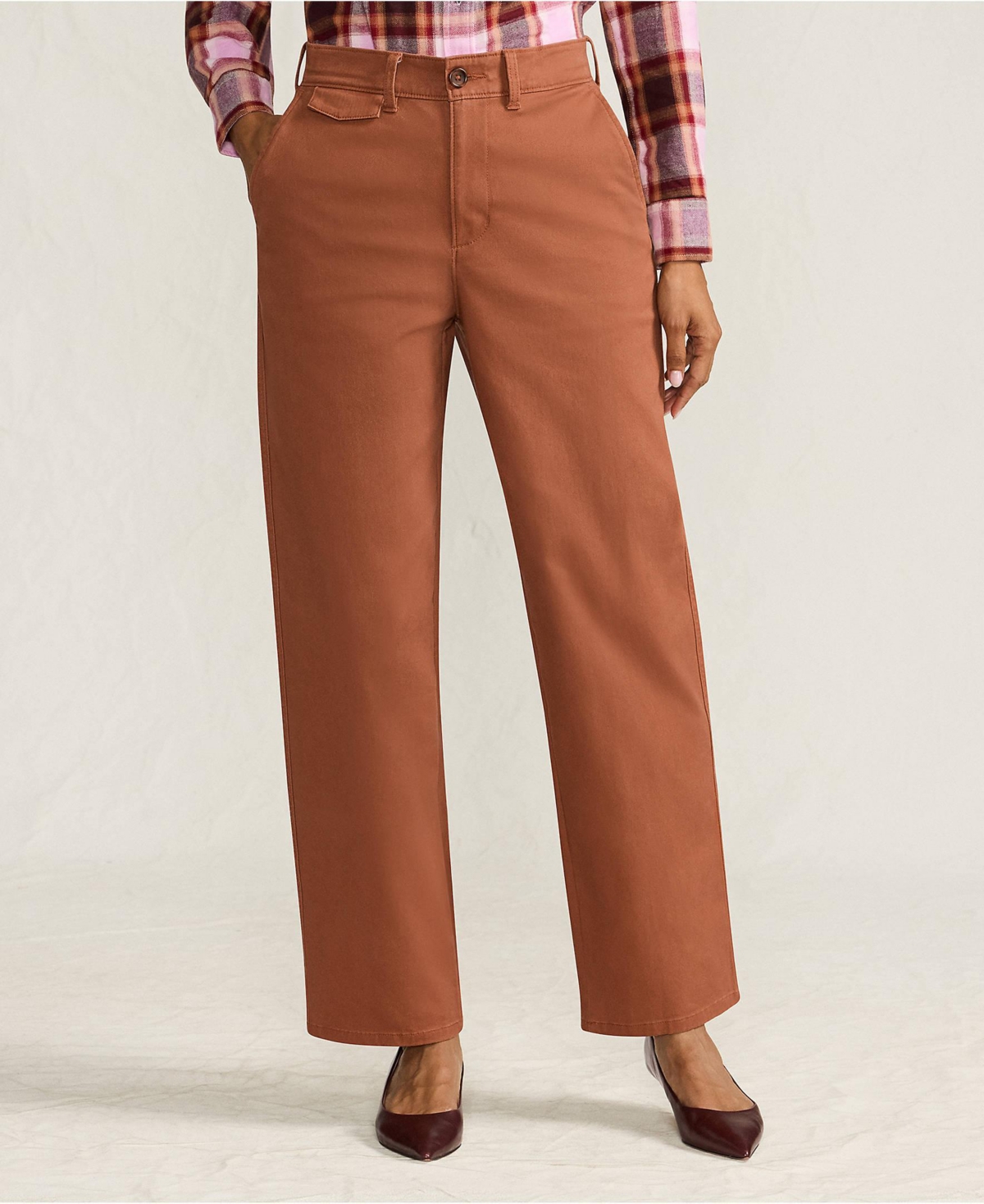 Click here for Lands End Womens Chino High Rise Rail Straight Leg... prices